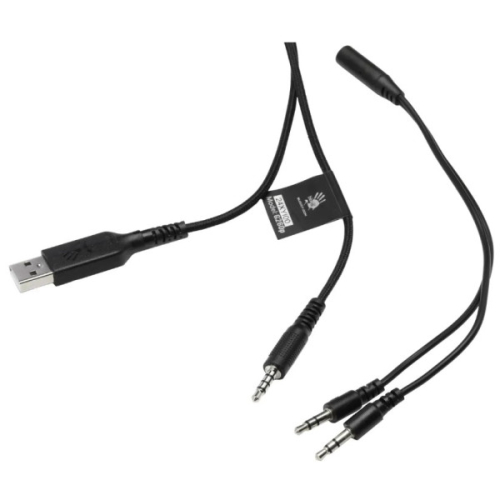 A4-G260P Black A4TECH Bloody Gejmerske Slusalice sa Mikrofonom, 50MM/16OHM, USB za RGB, 3,5MM