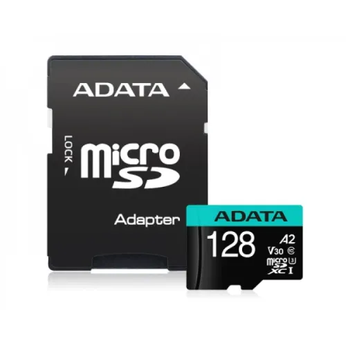 Micro Sdxc 128GB A-Data Class 10 + Adapter 100/85 Mb/S AUSDX128GUI3V30SA2-RA1