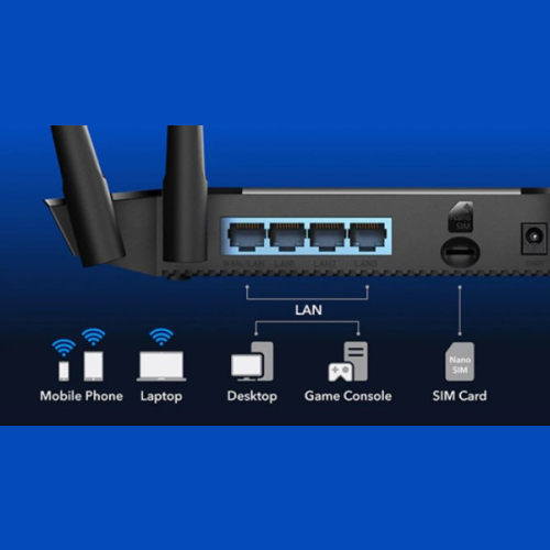 Cudy LT400_EU 4G Lte WI-FI Router Cpe, 2.4GHZ, 1W/4L 10/100, 4X Antena