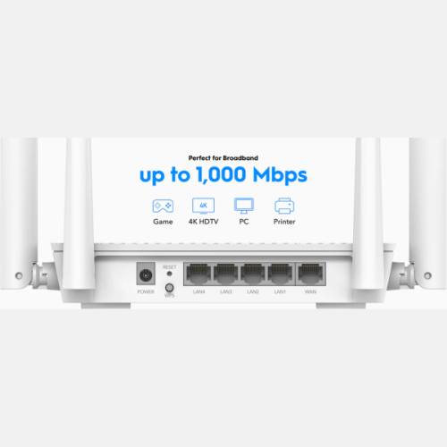 Cudy WR3000S, AX3000 10/100/100M Gigabit Mesh WI-FI 6 Router 2,4/5GHZ White