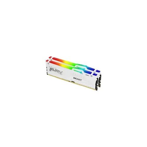 Memorija DDR5 32GB (2X16) 5200MHZ Kingston Fury Beast White RGB Xmp KF552C40BWAK2