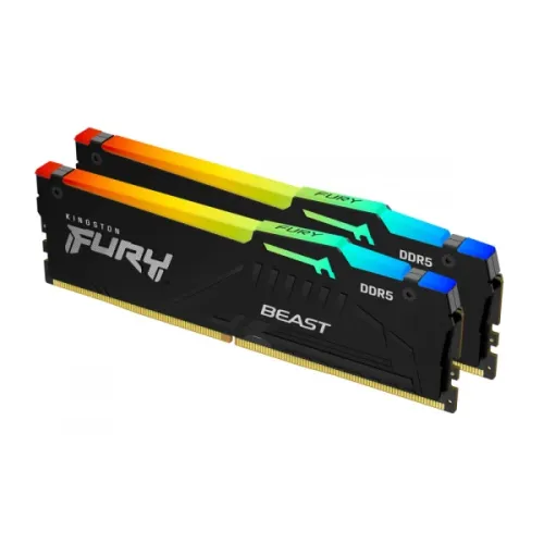 Memorija DDR5 32GB (2X16GB) 6400MHZ Kingston Fury Beast RGB KF564C32BBEAK2