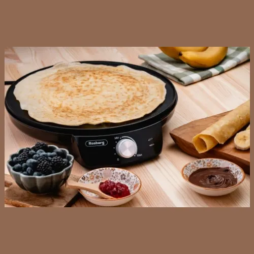 Rosberg Aparat za Palacinke R51323A 1200W,CRNA,INDICATOR Napajanja,Nelepljiv Premaz