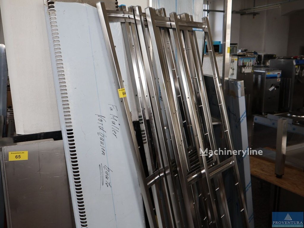 Prodaje se Edelstahl-Regalständer HUPFER je ca. 1.800x300 mm regal sa policama na aukciji