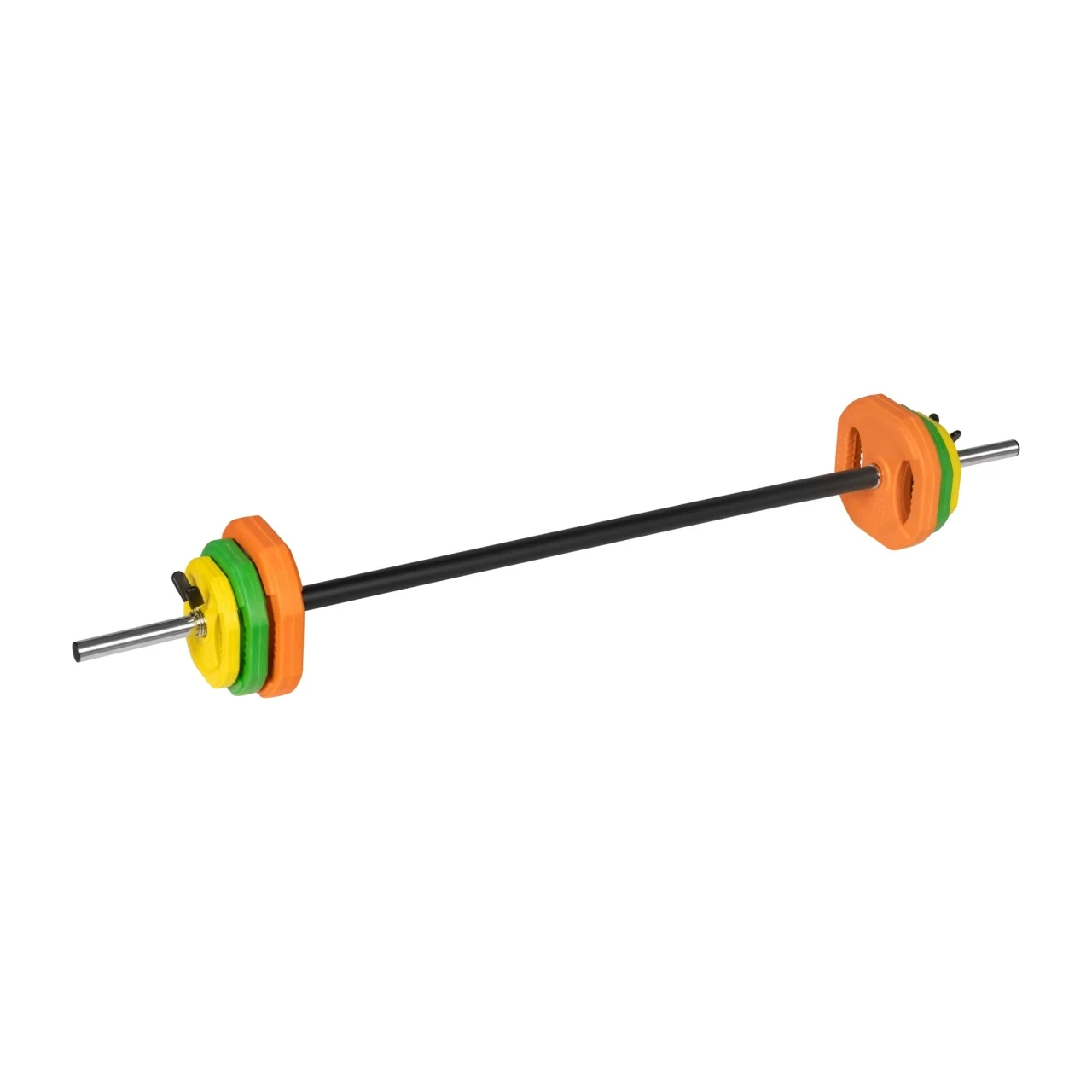 REBEL ACTIVE Šipka sa tegovima set 20kg sklopiva 140cm liveni tegovi RBA-2337