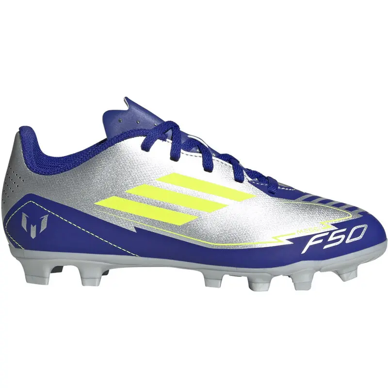Adidas Kopačke za dečake F50 Club FG MG J Messi, Srebrno-plave