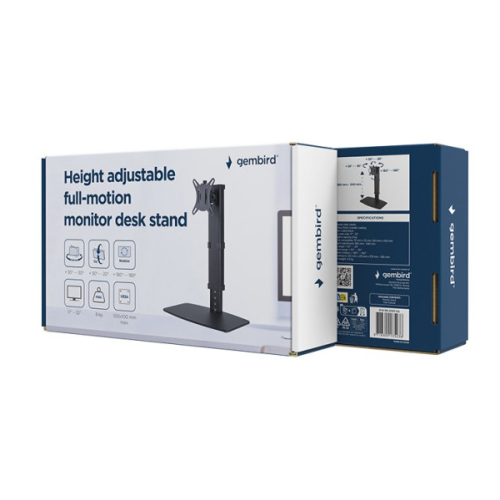MS-D1ST-02 Gembird Postolje za Sto za Monitor sa Podesivom Visinom i Potpunim POKRETOM,MAX.32INC 8KG
