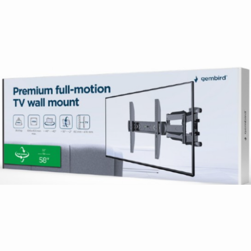 WM-58ST-01 Gembird Rotate/Tilt Vesa Max. 40X40CM 32-58 MAX.36KG