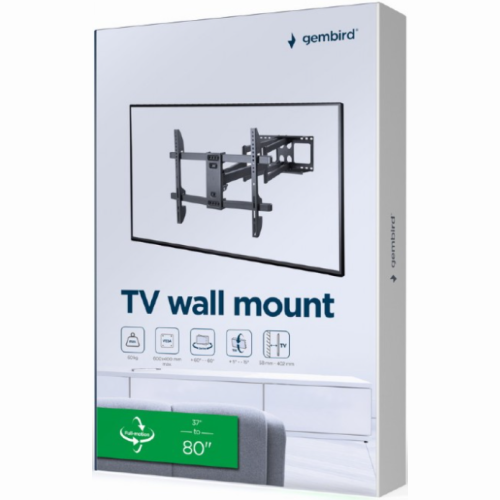 WM-80ST-02 Gembird TV Nosac Okretanje/Tilt 37-80 Vesa MAX.60X40CM, Max 60KG, Drzac