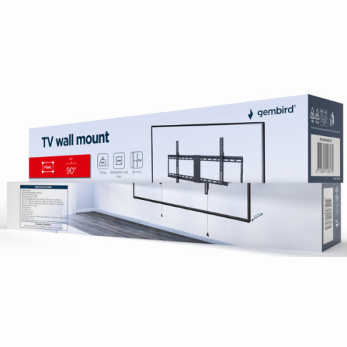 WM-90F-01 Gembird TV Nosac Fiksni Vesa Max 80X40CM, 37-86 MAX.70KG