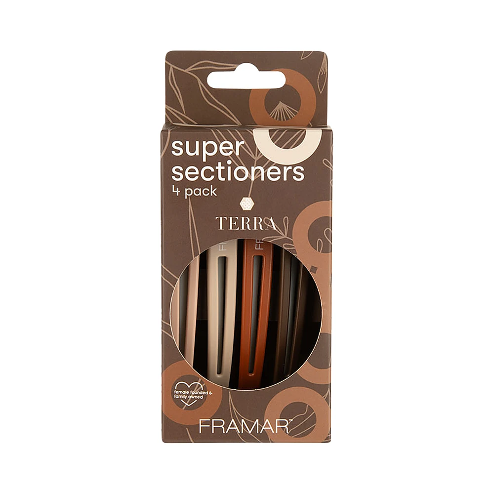 Framar Super Sectioners Elastic Clips Neutrals Terra