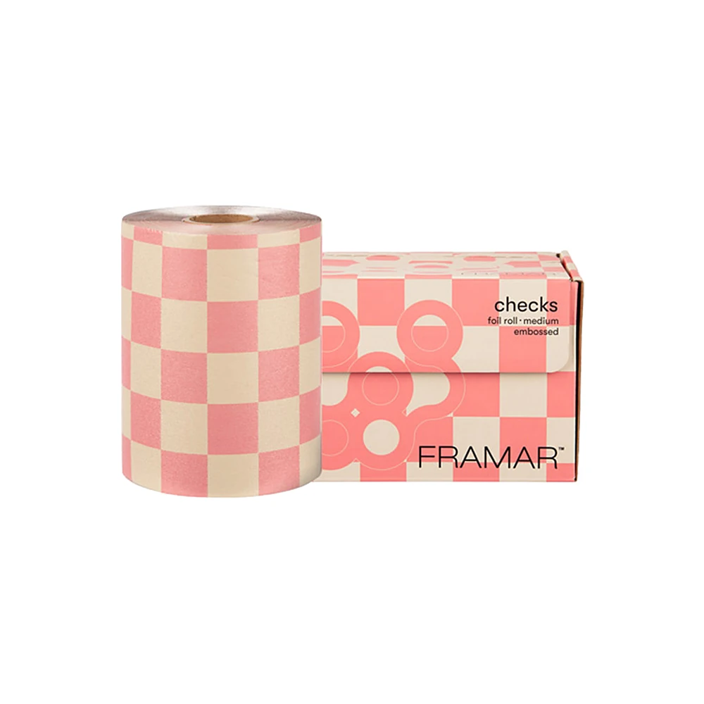 Framar Checkered Beige-Pink Foils