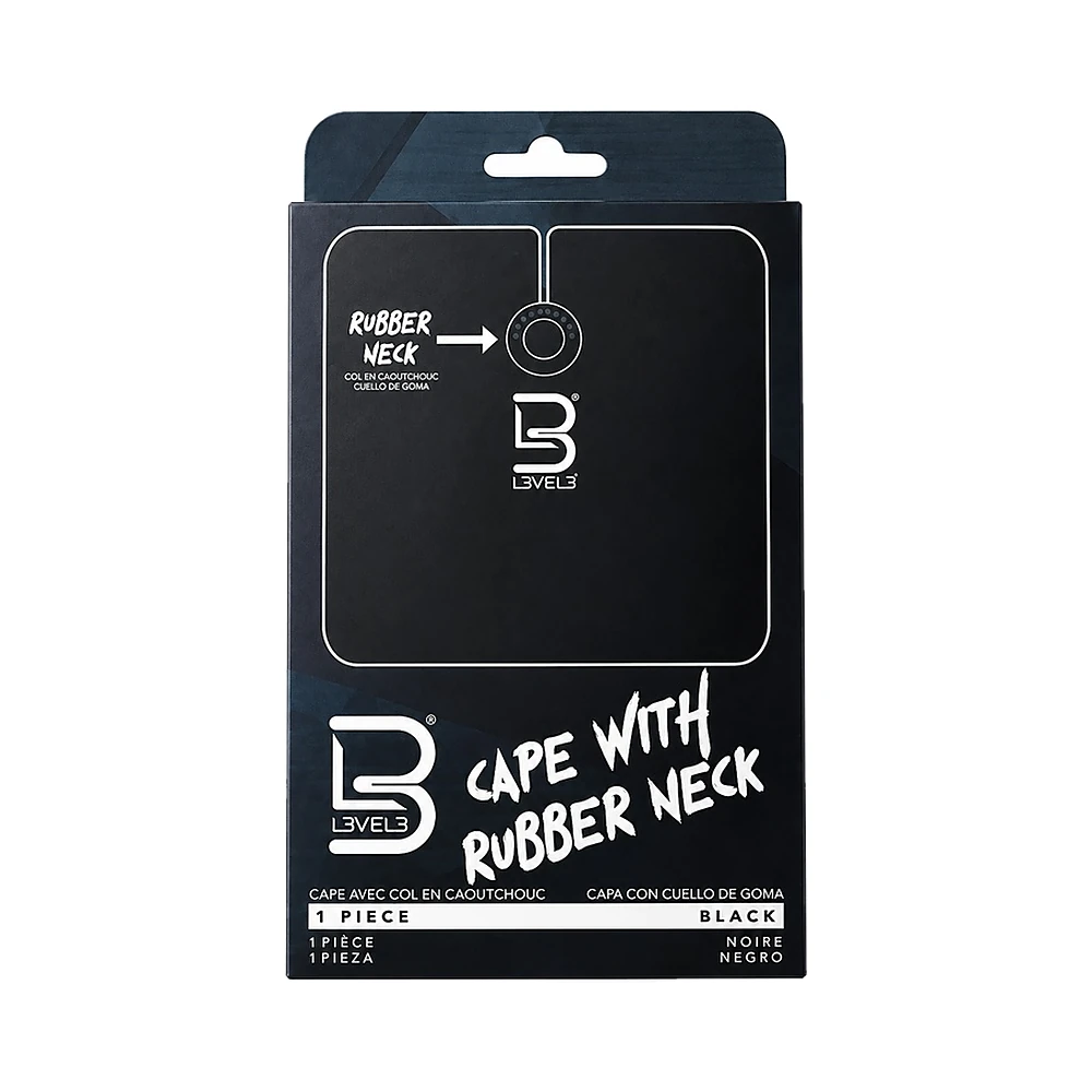 L3VEL3 Cutting Cape with Rubber Collar Black