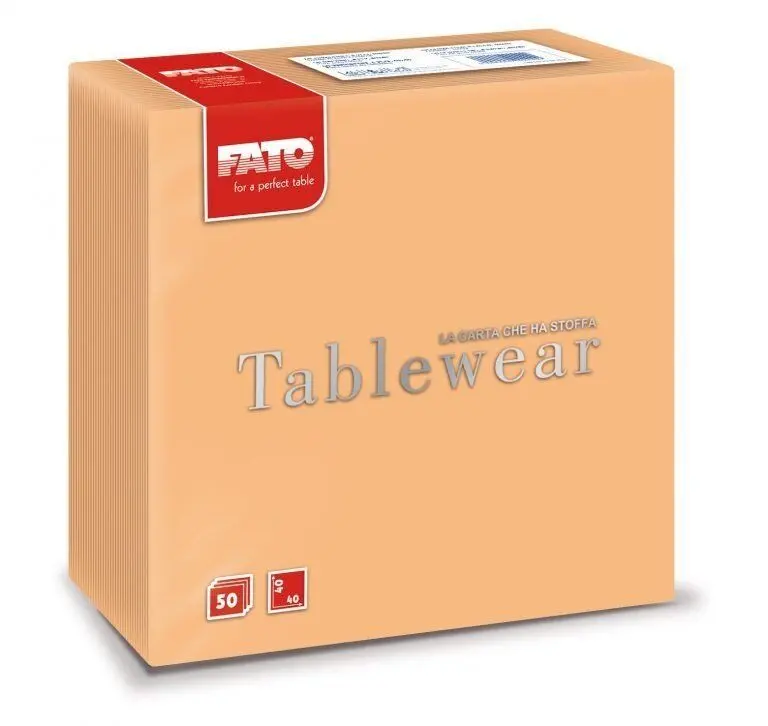Fato Set salveta, 50 komada, 40x40 cm, Jednoslojna, Kajsija