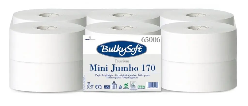 Bulkysoft Toalet papir, 170 m, Dvoslojni, 12 komada, Beli