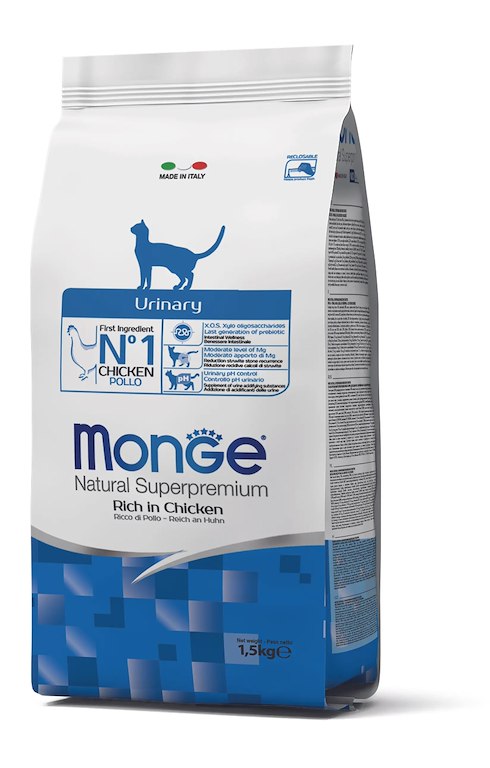 Monge Suva hrana za mačke Adult Urinary, Piletina, 1.5 kg