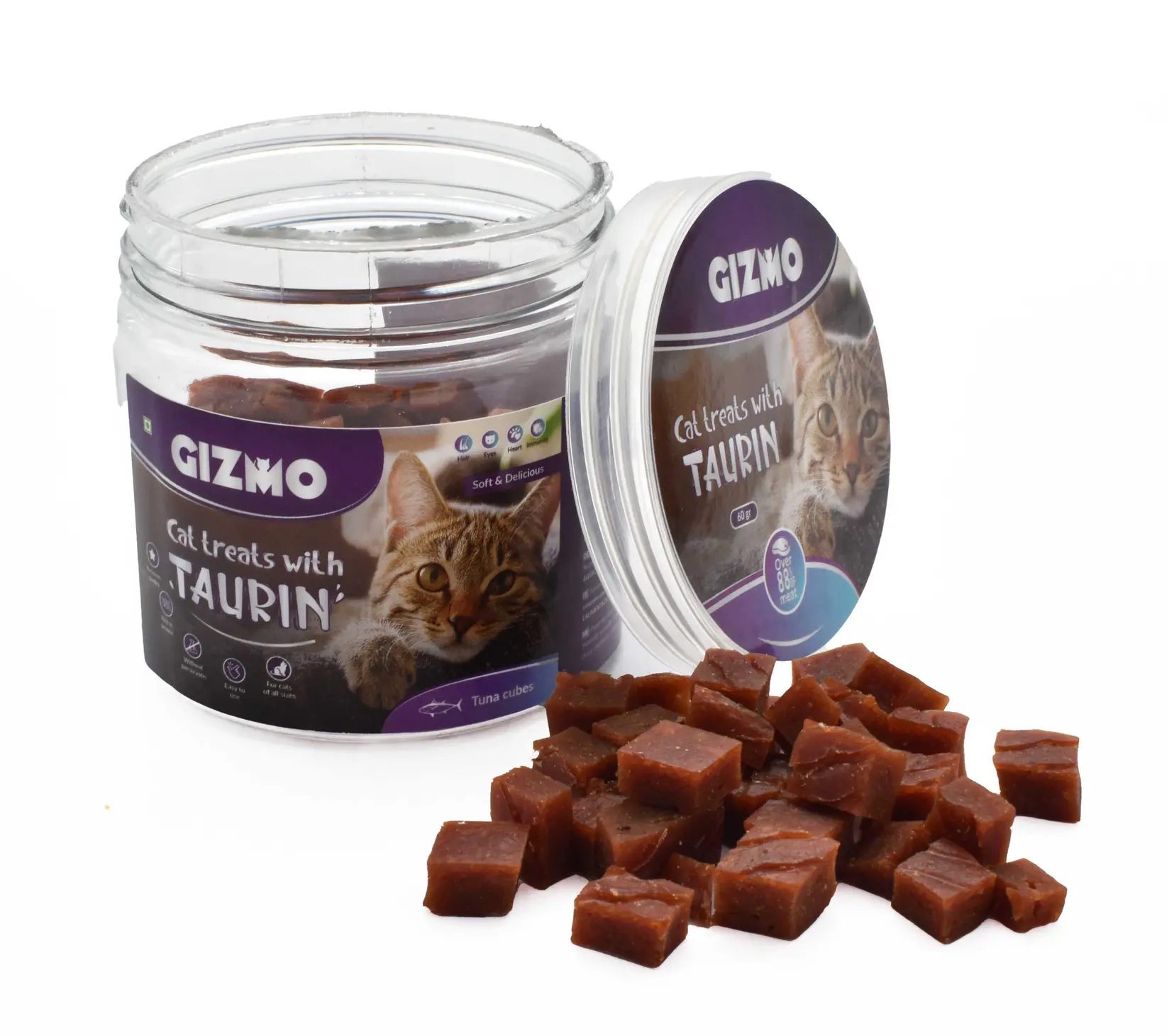 GIZMO Poslastica za mačke Taurin Tuna Cubes 60g