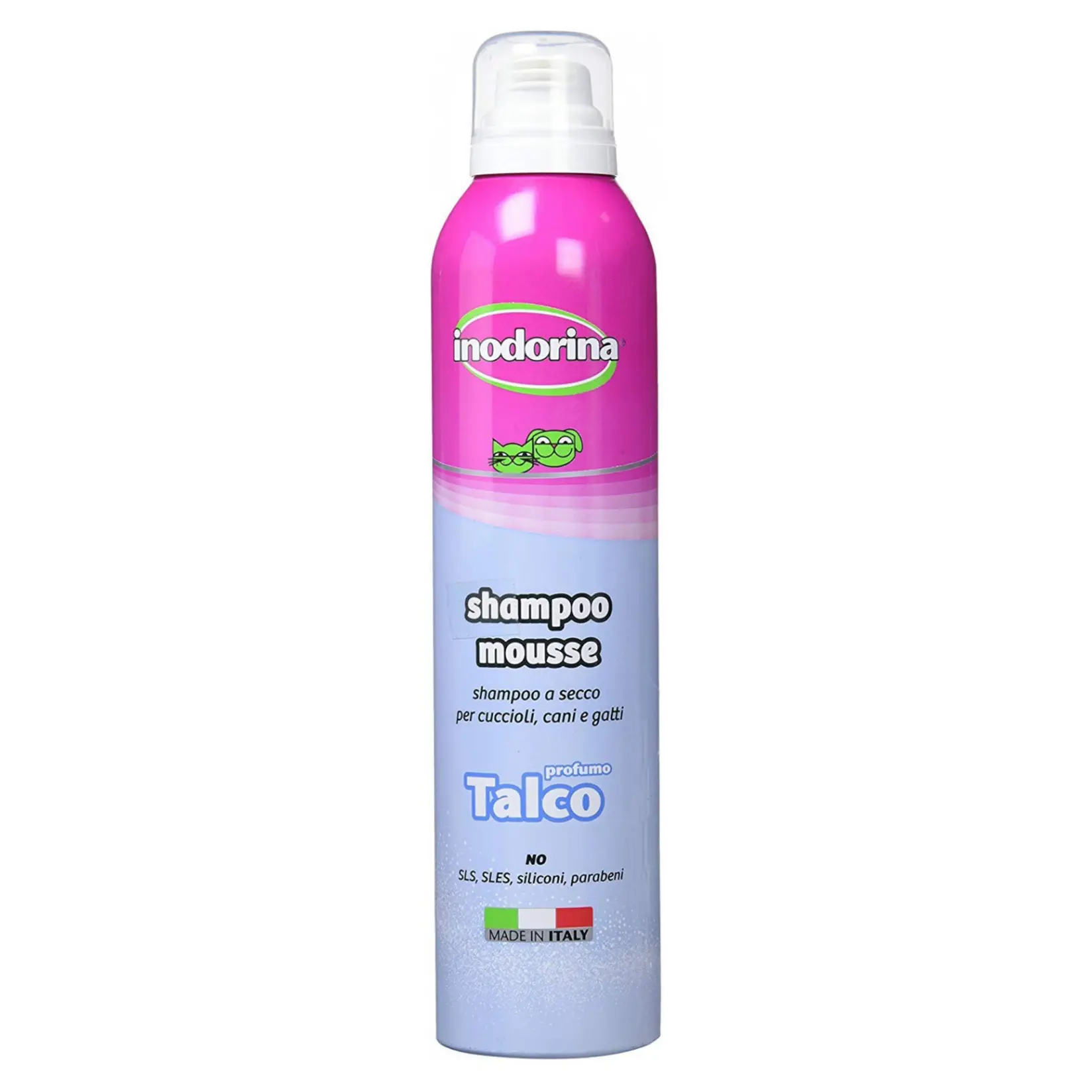 INDORINA Šampon za suvo pranje pasa i mačaka u spreju Mousse Talco 300ml
