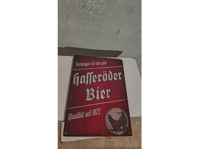 HASSERODER BIER METALNA TABLA ODLIČNA
