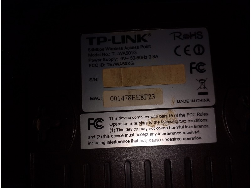TP-Link TL-WA501G 54Mbps Wireless Access Point