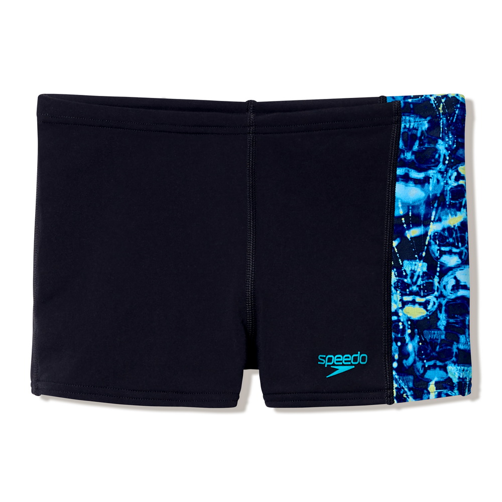 Speedo Printed Aquashort Junior Black Blue