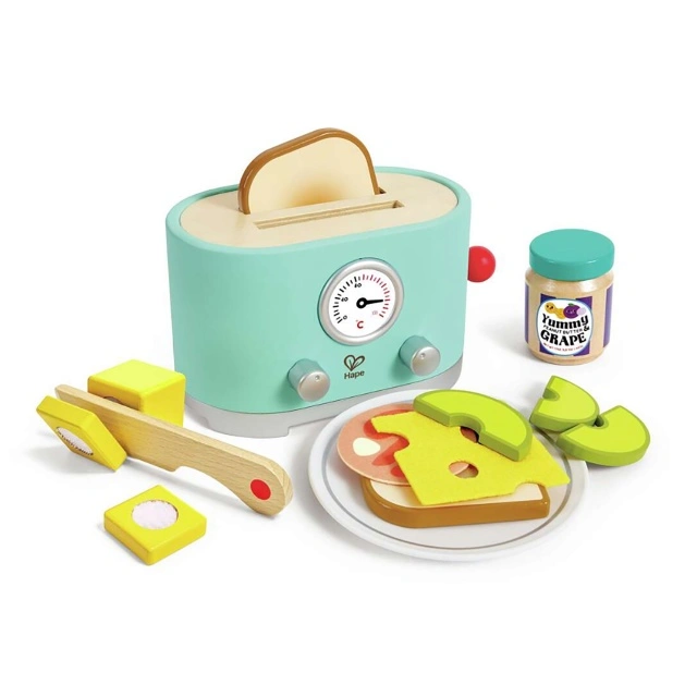 HAPE Igračka drveni toster Ding & Pop Up