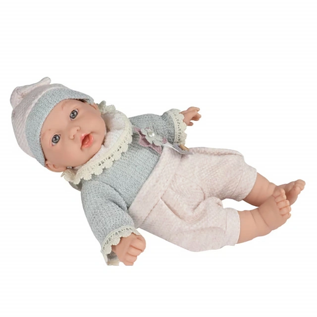 Baby So Lovely Temperature Sensing Lutka beba 28cm Plava sa cvetićem
