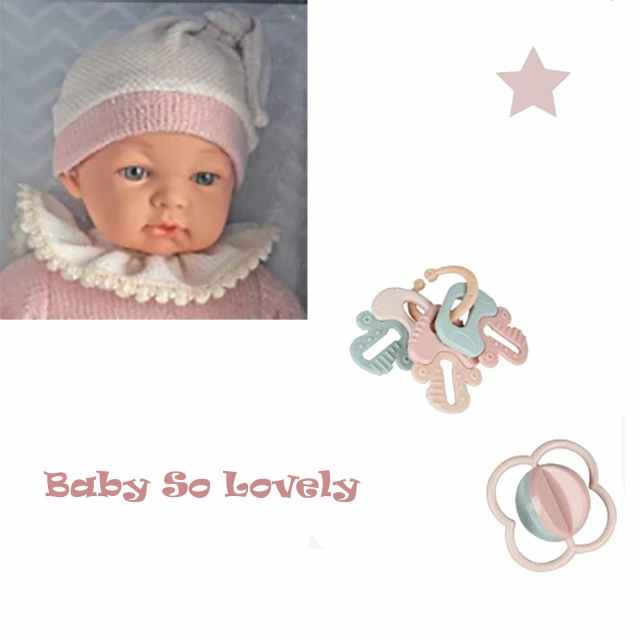 Baby So Lovely Temperature Sensing Lutka beba 28cm Roza sa igračkama