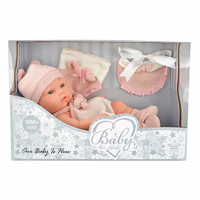 Baby So Lovely Lutka beba 38cm Roza sa dodacima