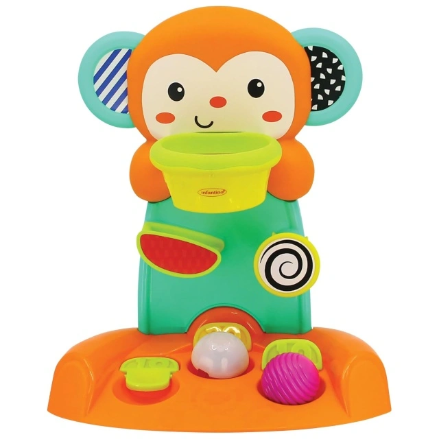 Infantino Shoot ’N Score Happy Hoops Monkey – Dečji Hoop Set za Košarku (12+ meseci)