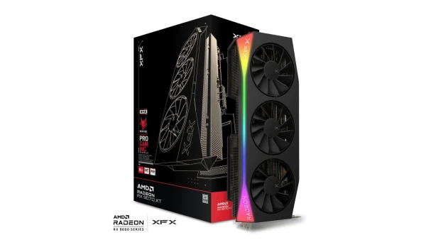 Graficka karta XFX Mercuryr AMD Radeon RX9070XT OC RGB 12GB 256 bit 3xDPHDMI