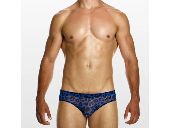 Modus Vivendi muške slip gaće u plavoj boji sa leopard printom