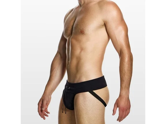 Modus Vivendi jockstrap u crnoj boji sa efektom somota
