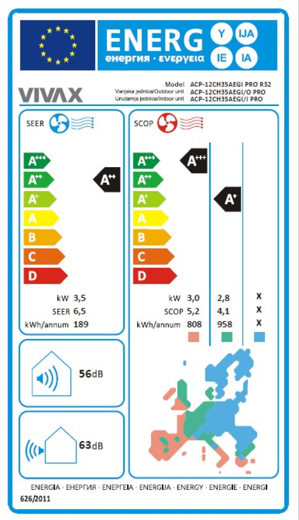 VIVAX COOL, ACP-12CH35AEGI PRO R32