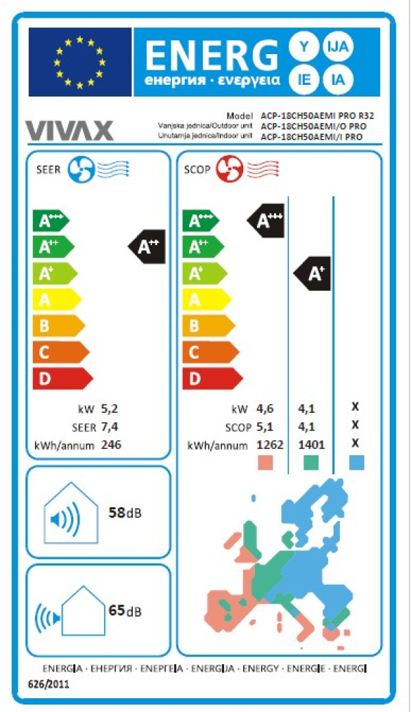 VIVAX COOL, ACP-18CH50AEMI PRO R32