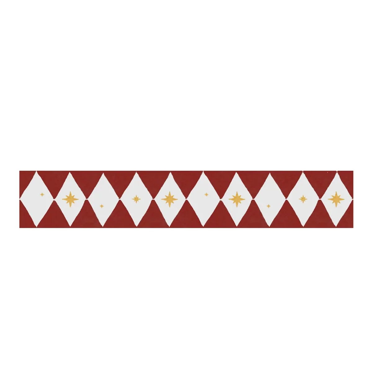 Dekornik bordura diamonds with stars, red