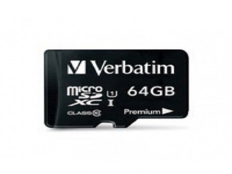 VERBATIM Micro SDXC 64GB + adapter 44084