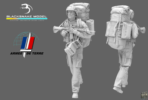 NEW! BlackSnake Model FR-08-48 French Soldier No.8 - Eryx Sight (1 Figure / 3D-Printed)