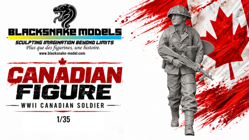 NEW! BlackSnake Model CAN-13 Canadian WWII Soldier Walking with Automatic Weapon (1 Figure)