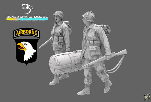 NEW! BlackSnake Model 101-PC 101st Airborne Pack (21 Figures / 3D-Printed)