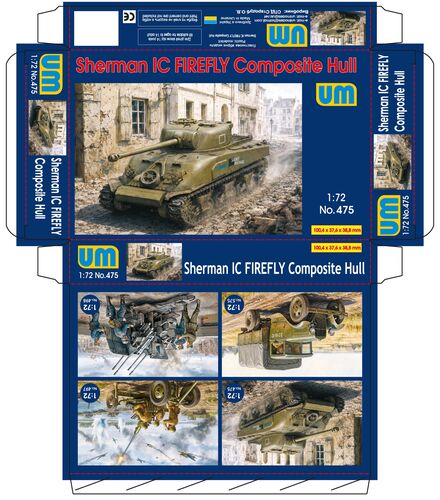 NEW! Unimodels 475 Medium Tank Sherman IC Firefly (Composite Hull)