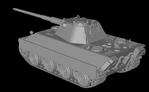 NEW! EMP3D 72013062-43 Panzer V Panther II (1943) - Kadłub Bez Ekwipunku - Zamknięty Właz