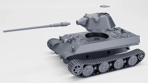 NEW! EMP3D 72013069 Panther 2 With The 88mm KwK 43 L/71 - Otwarty Właz