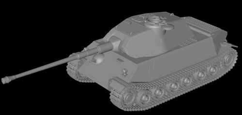 NEW! EMP3D 72013051 Porsche Tiger II - VK 45.02(P) - Kadłub Bez Ekwipunku - Otwarty Właz
