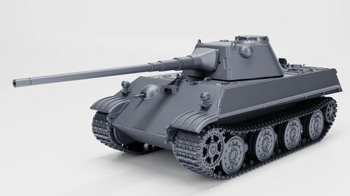 NEW! EMP3D 72013068-87 Panther 2 With The 88mm KwK 43 L/71 - Zamknięty Właz