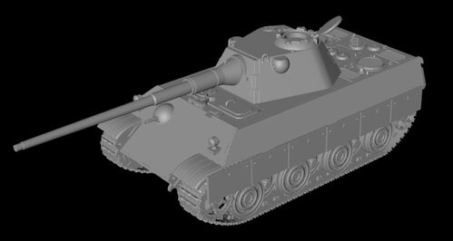 NEW! EMP3D 72013063-48 Panzer V Panther II (1943) - Kadłub Bez Ekwipunku - Otwarty Właz