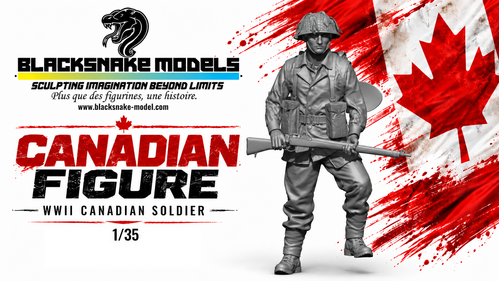 NEW! BlackSnake Model CAN-04 Canadian WWII Soldier Walking with Rifle (1 Figure)