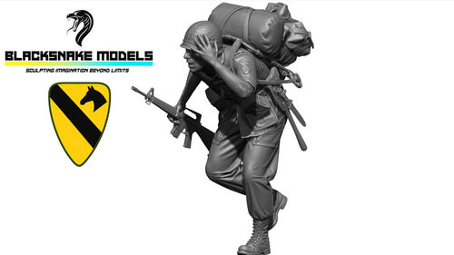 NEW! BlackSnake Model 7TH-05-48 Infantryman on the Move - 7th Cavalry Regiment La Drang 1965 (1 Figure)