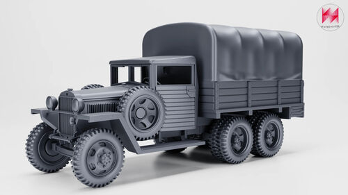 NEW! EMP3D 72013144 Lekka Ciężarówka GAZ-AAA - Z Plandeką