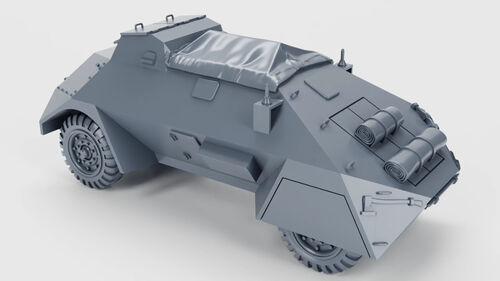NEW! EMP3D 72013220-43 Lekki Samochód Pancerny Rover Mk.II (Długi) - Zamknięte Okna + Dach Typ 1
